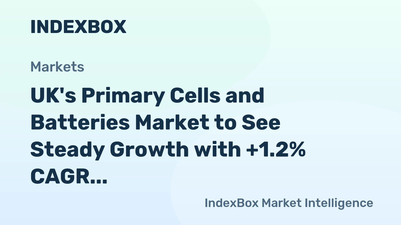 UK's Primary Cells and Batteries Market to See Steady Growth with +1.2% CAGR, Reaching $164M Value by 2035