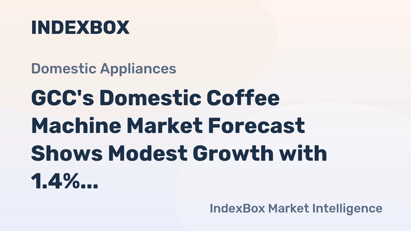 GCC's Domestic Coffee Machine Market Forecast Shows Modest Growth with 1.4% CAGR Through 2035
