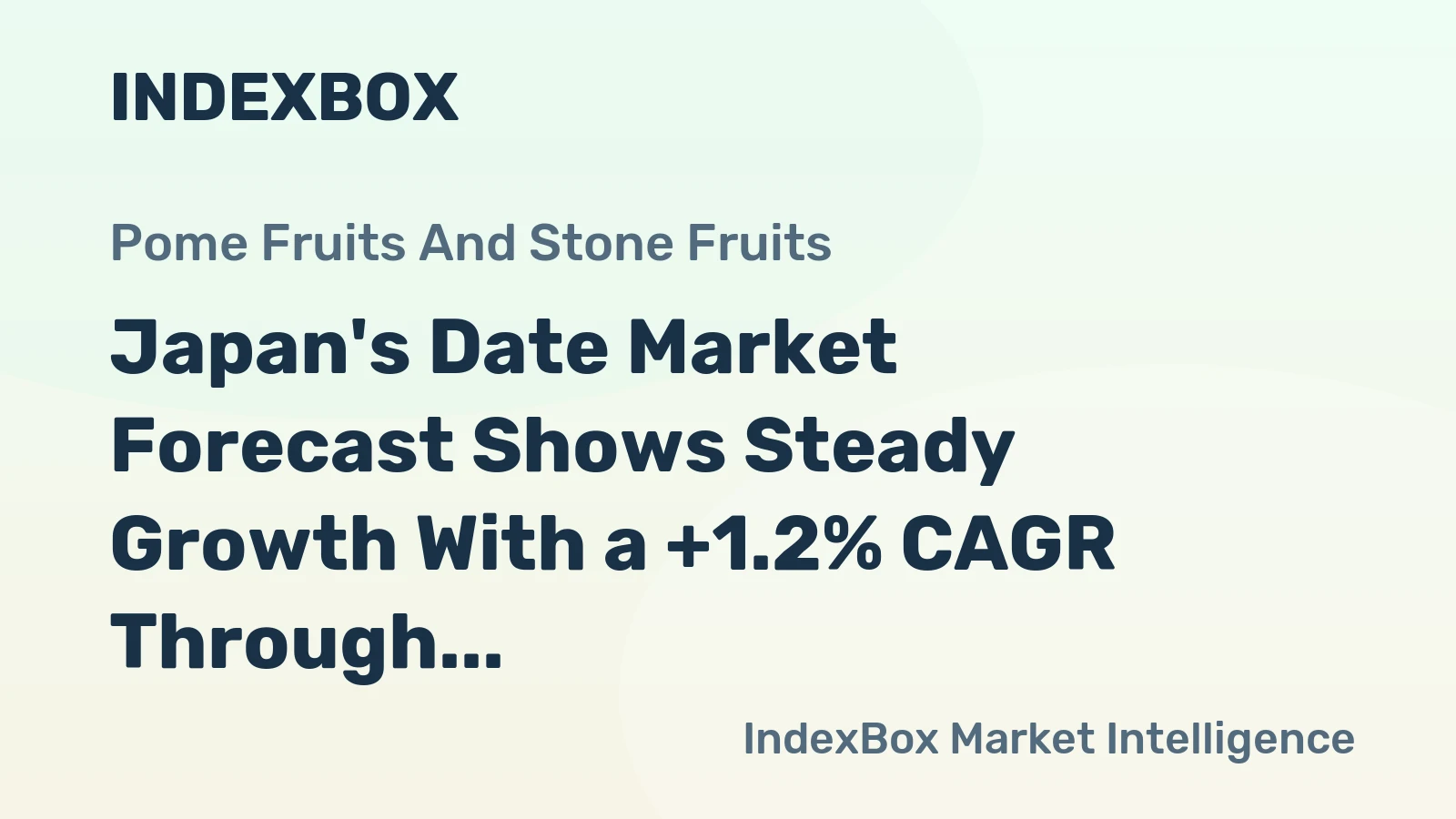 Japan's Date Market Forecast Shows Steady Growth With a +1.2% CAGR Through 2035
