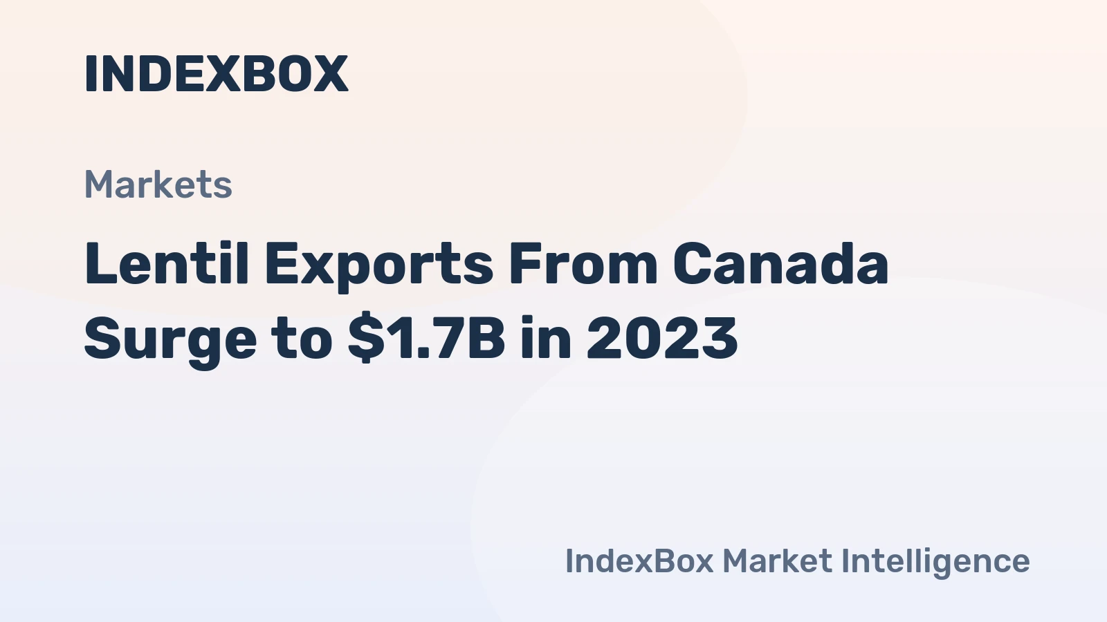 Lentil Exports From Canada Surge to $1.7B in 2023
