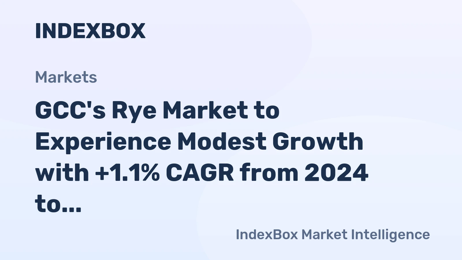 GCC's Rye Market to Experience Modest Growth with +1.1% CAGR from 2024 to 2035