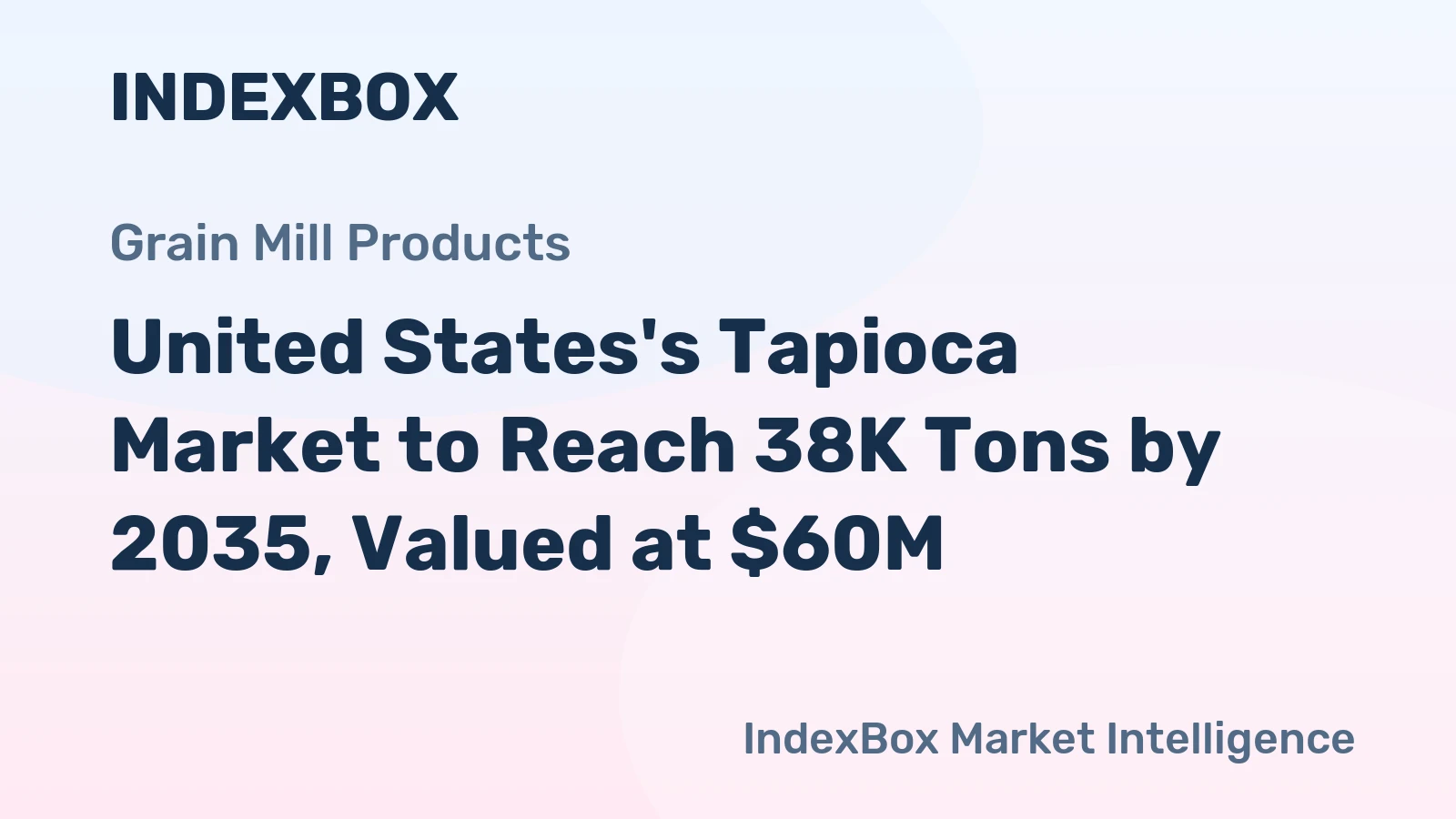 United States's Tapioca Market to Reach 38K Tons by 2035, Valued at $60M
