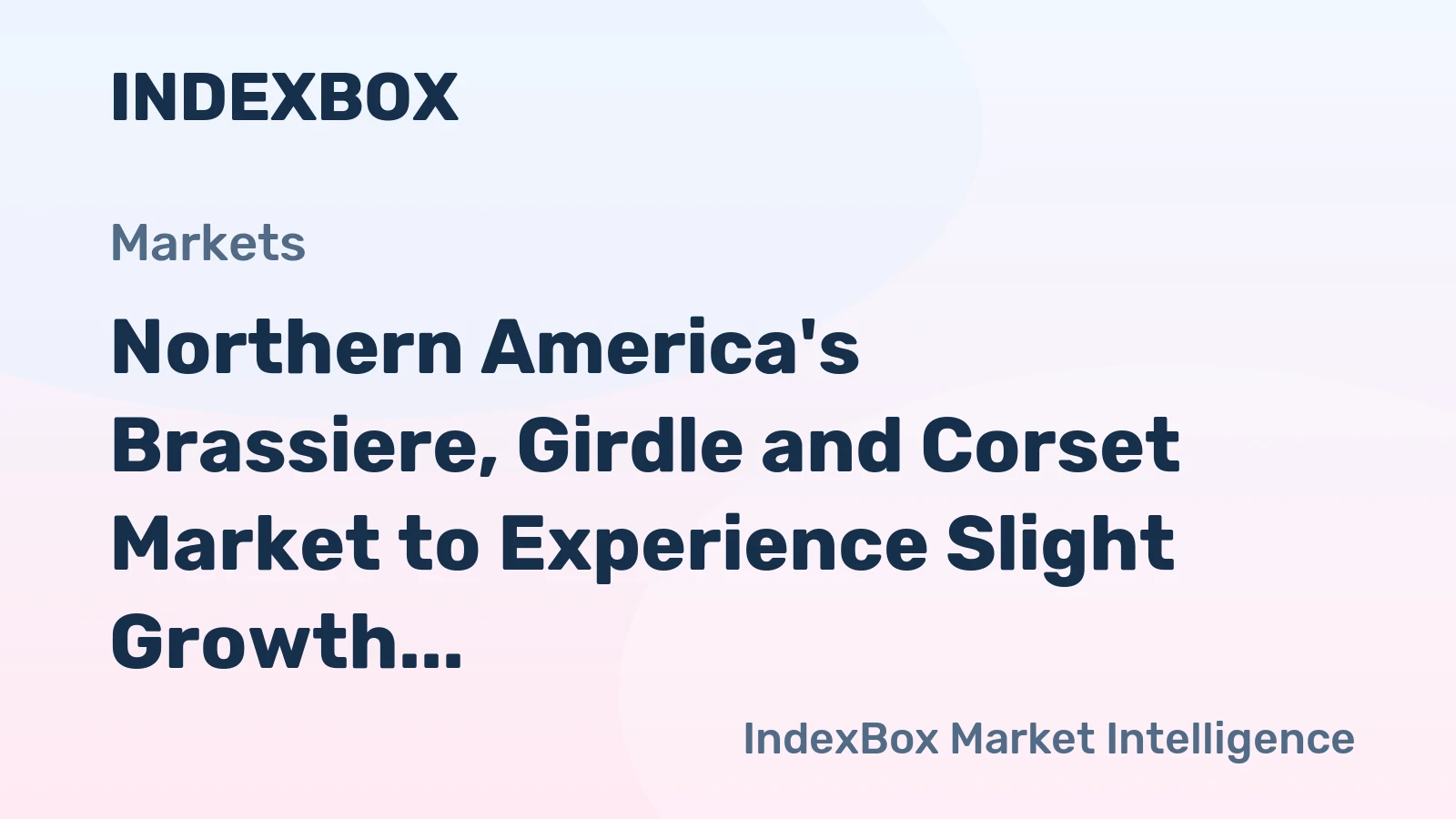 Northern America's Brassiere, Girdle and Corset Market to Experience Slight Growth with +0.6% CAGR
