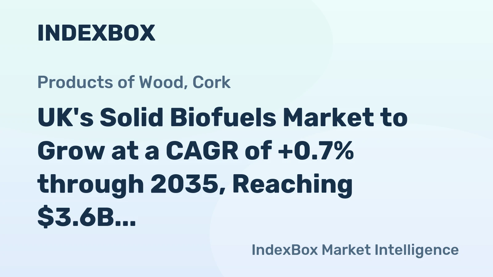 UK's Solid Biofuels Market to Grow at a CAGR of +0.7% through 2035, Reaching $3.6B in Value