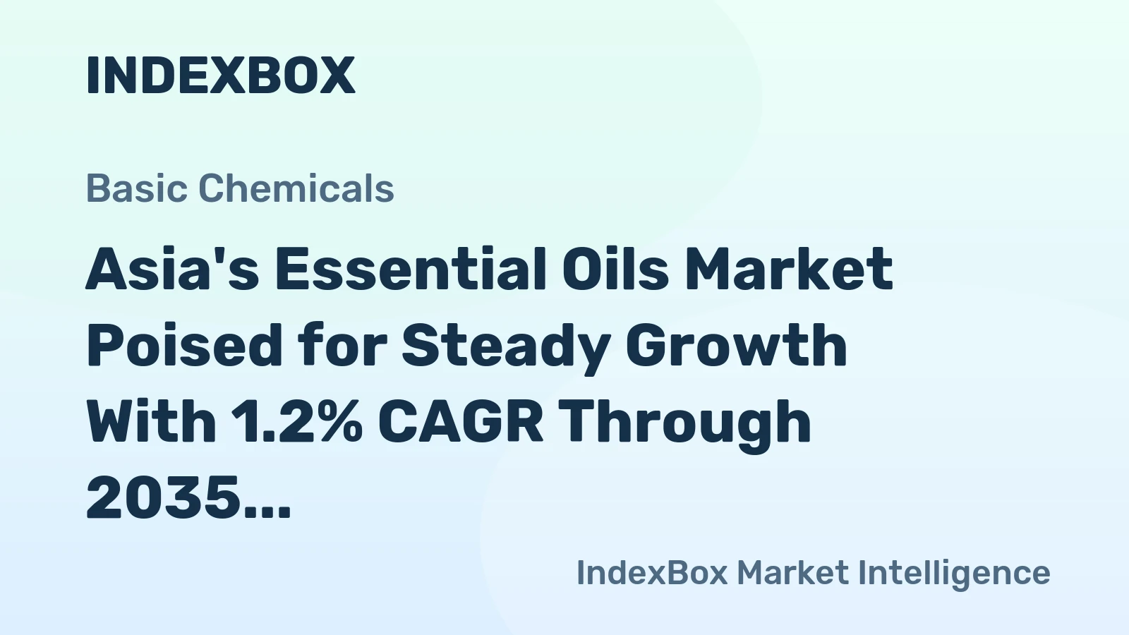 Asia's Essential Oils Market Poised for Steady Growth With 1.2% CAGR Through 2035