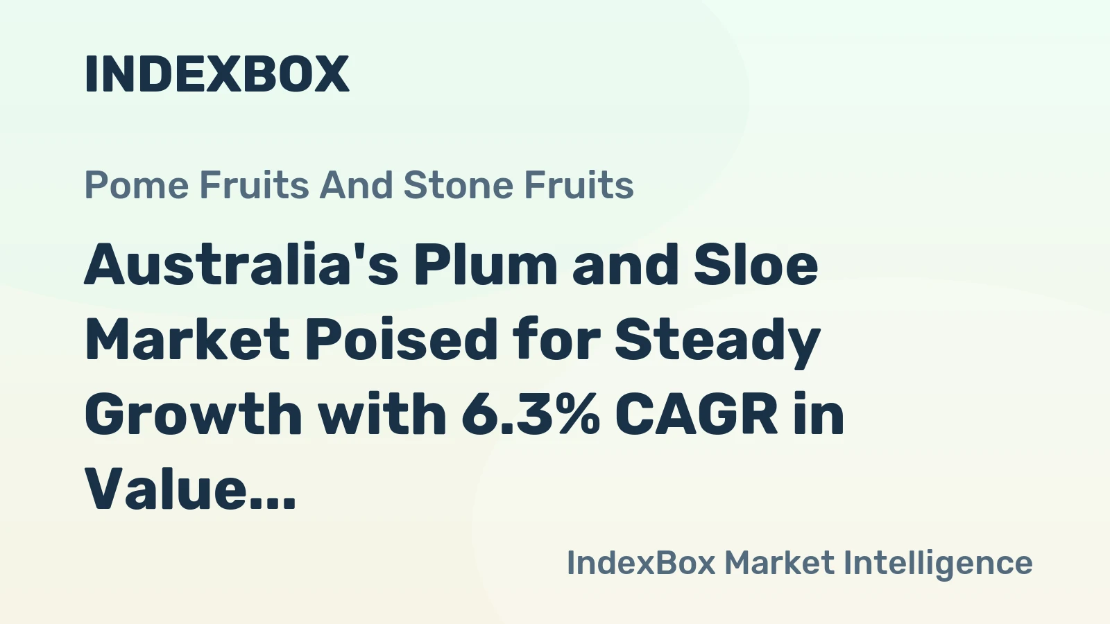 Australia's Plum and Sloe Market Poised for Steady Growth with 6.3% CAGR in Value