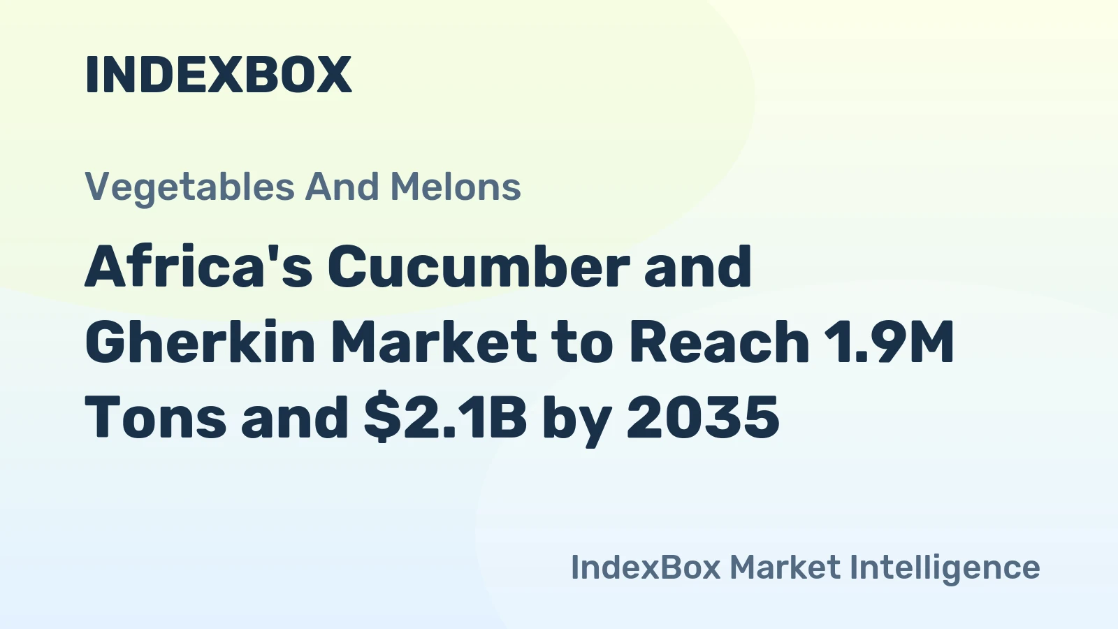 Africa's Cucumber and Gherkin Market to Reach 1.9M Tons and $2.1B by 2035