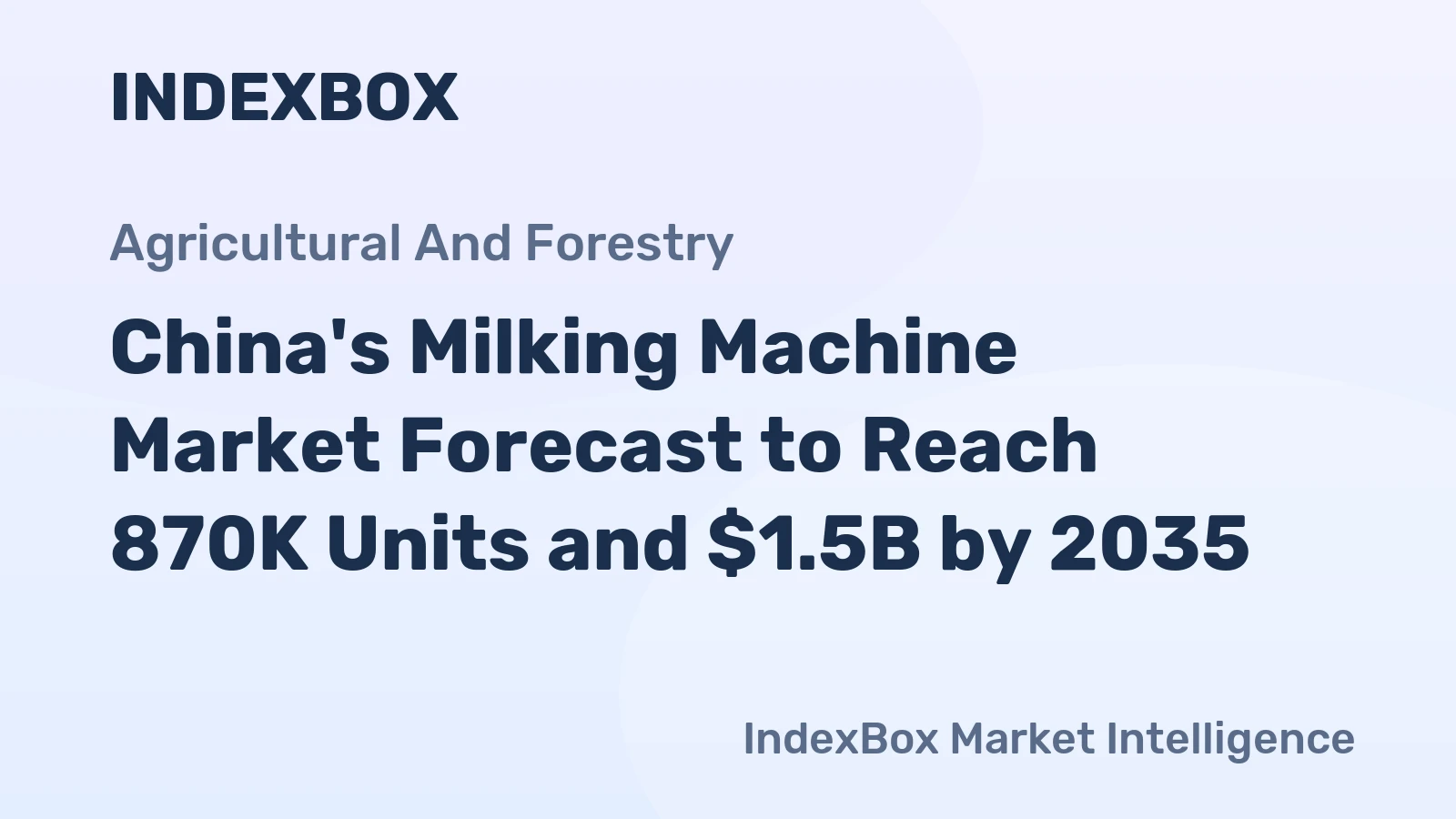 China's Milking Machine Market Forecast to Reach 870K Units and $1.5B by 2035