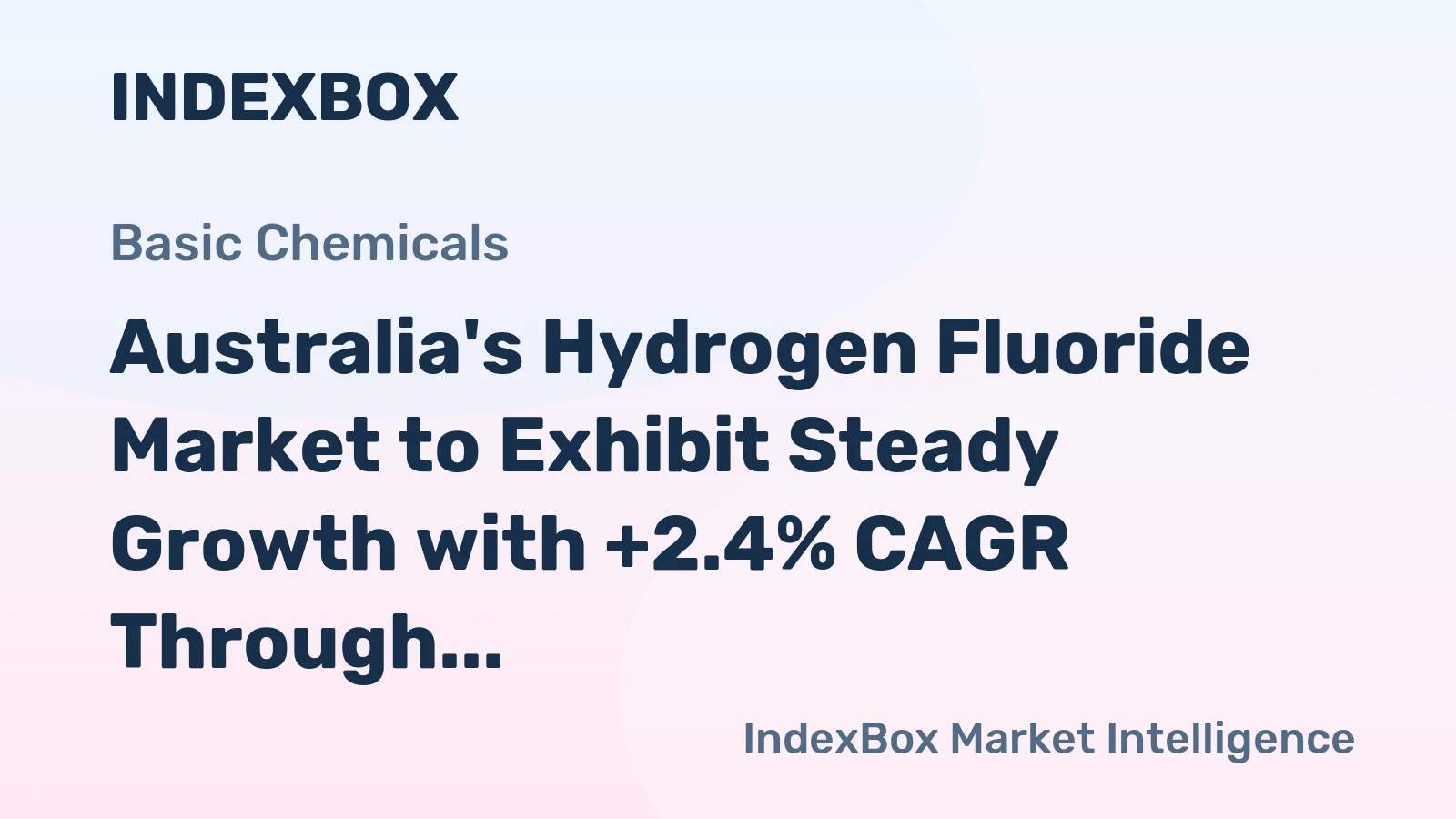 Australia's Hydrogen Fluoride Market to Exhibit Steady Growth with +2.4% CAGR Through 2035