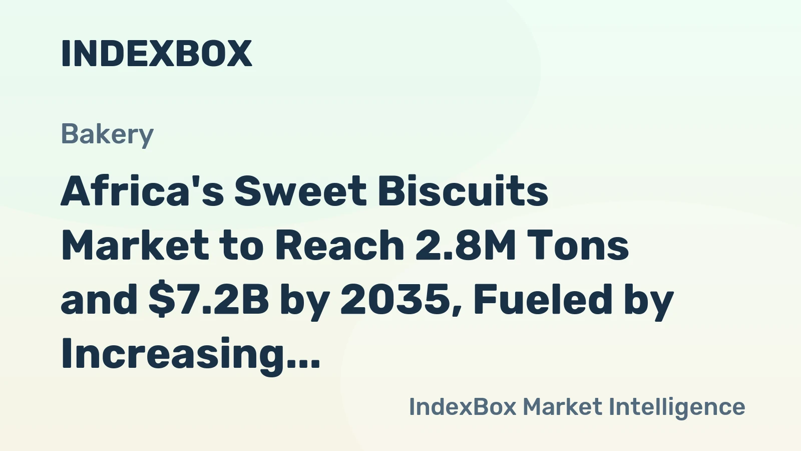 Africa's Sweet Biscuits Market to Reach 2.8M Tons and $7.2B by 2035, Fueled by Increasing Demand