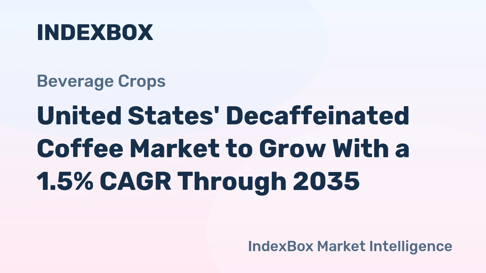 United States' Decaffeinated Coffee Market to Grow With a 1.5% CAGR Through 2035