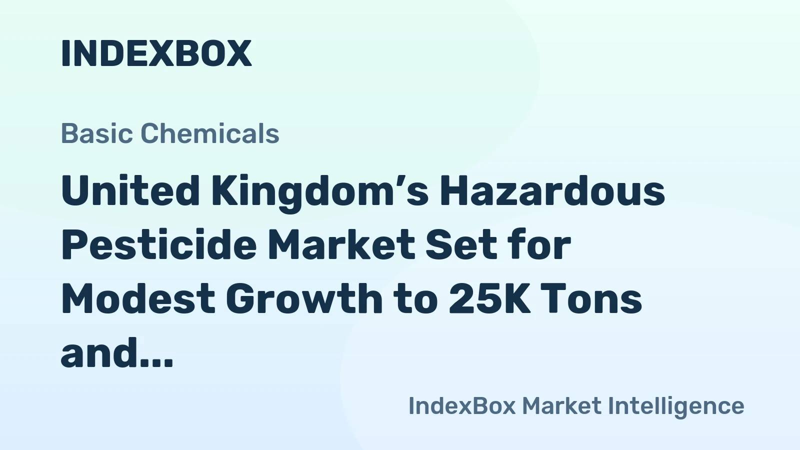 United Kingdom’s Hazardous Pesticide Market Set for Modest Growth to 25K Tons and $93M