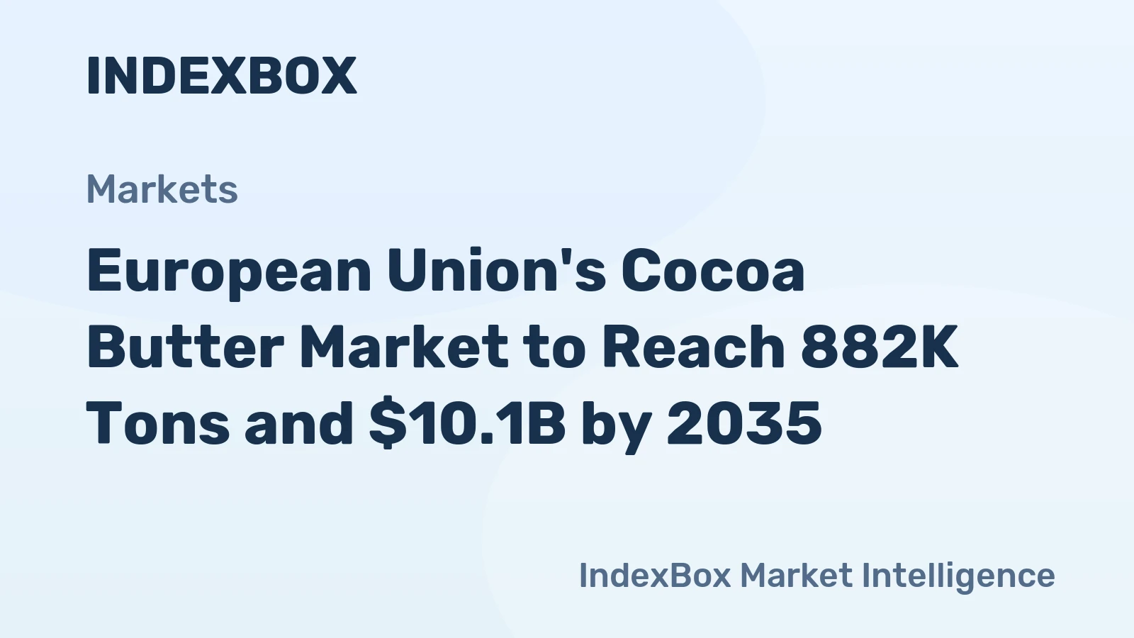 European Union's Cocoa Butter Market to Reach 882K Tons and $10.1B by 2035