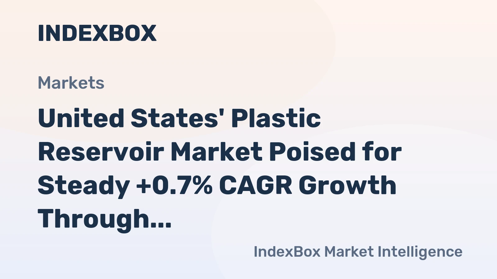 United States' Plastic Reservoir Market Poised for Steady +0.7% CAGR Growth Through 2035