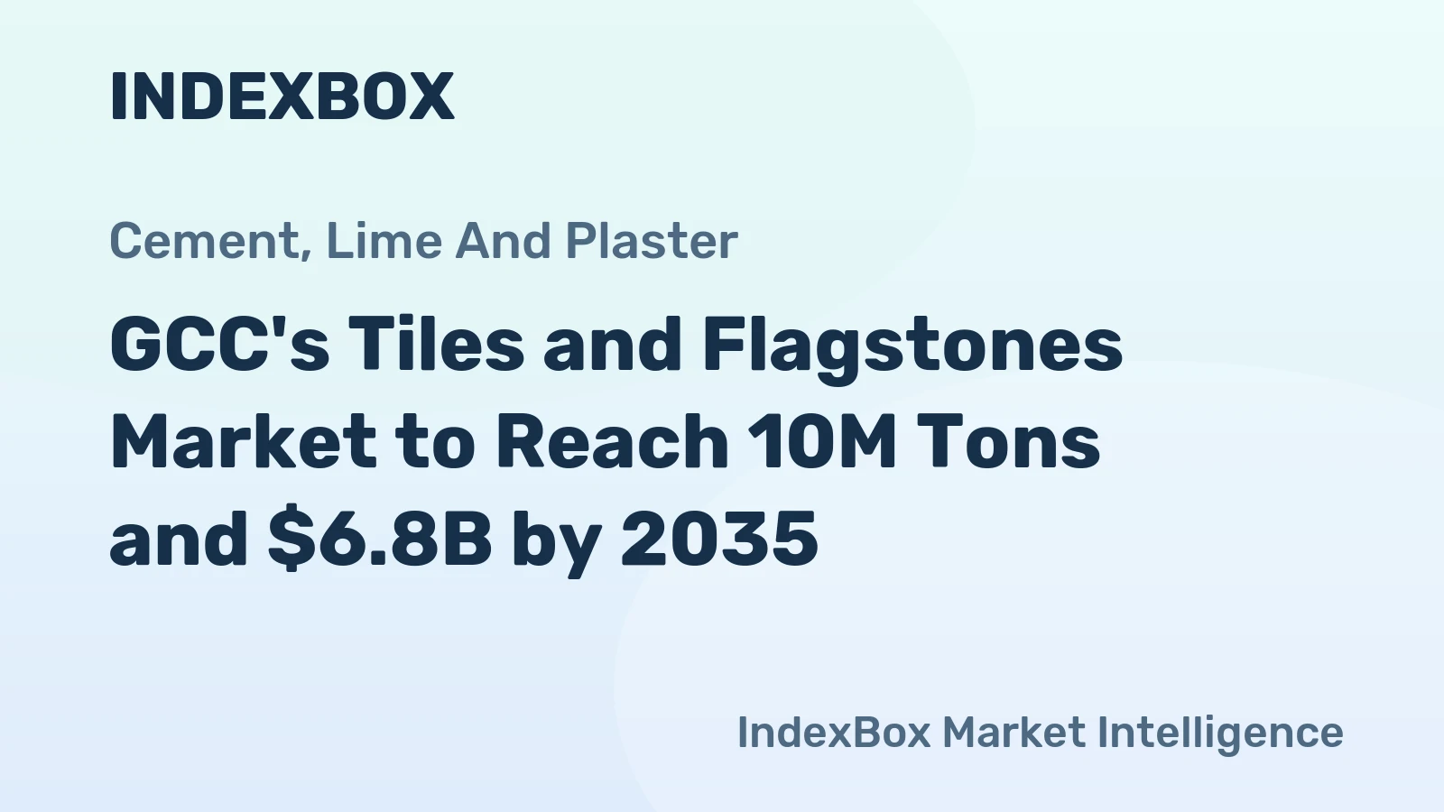 GCC's Tiles and Flagstones Market to Reach 10M Tons and $6.8B by 2035