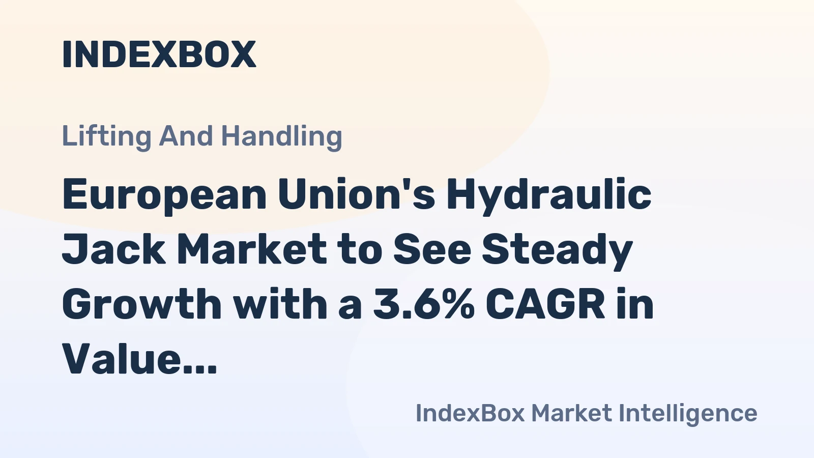 European Union's Hydraulic Jack Market to See Steady Growth with a 3.6% CAGR in Value Through 2035