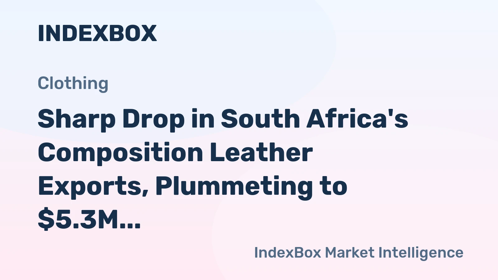Sharp Drop in South Africa's Composition Leather Exports, Plummeting to $5.3M in 2023