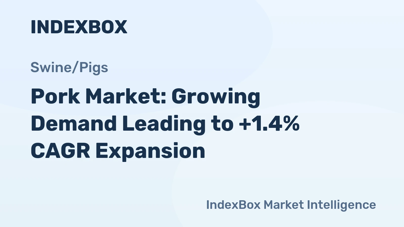 Pork Market: Growing Demand Leading to +1.4% CAGR Expansion