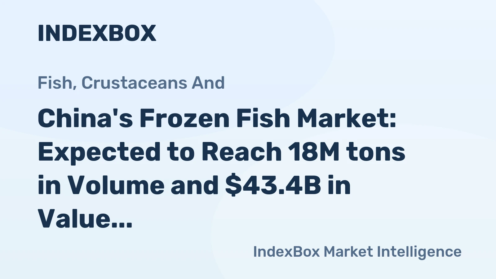 China's Frozen Fish Market: Expected to Reach 18M tons in Volume and $43.4B in Value by 2035
