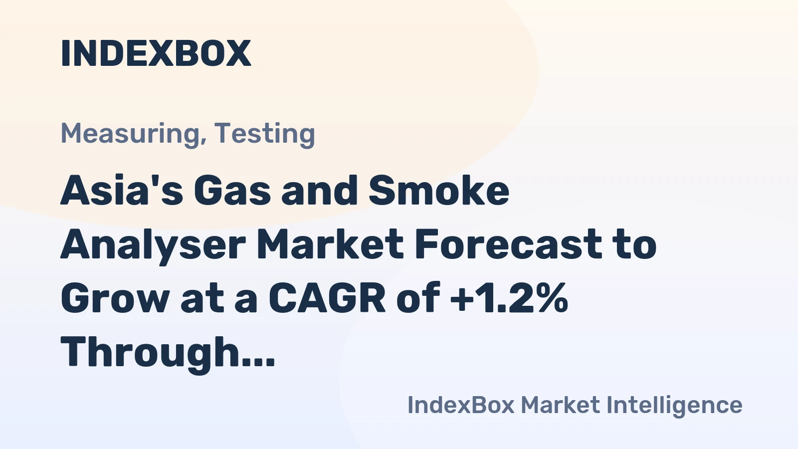 Asia's Gas and Smoke Analyser Market Forecast to Grow at a CAGR of +1.2% Through 2035