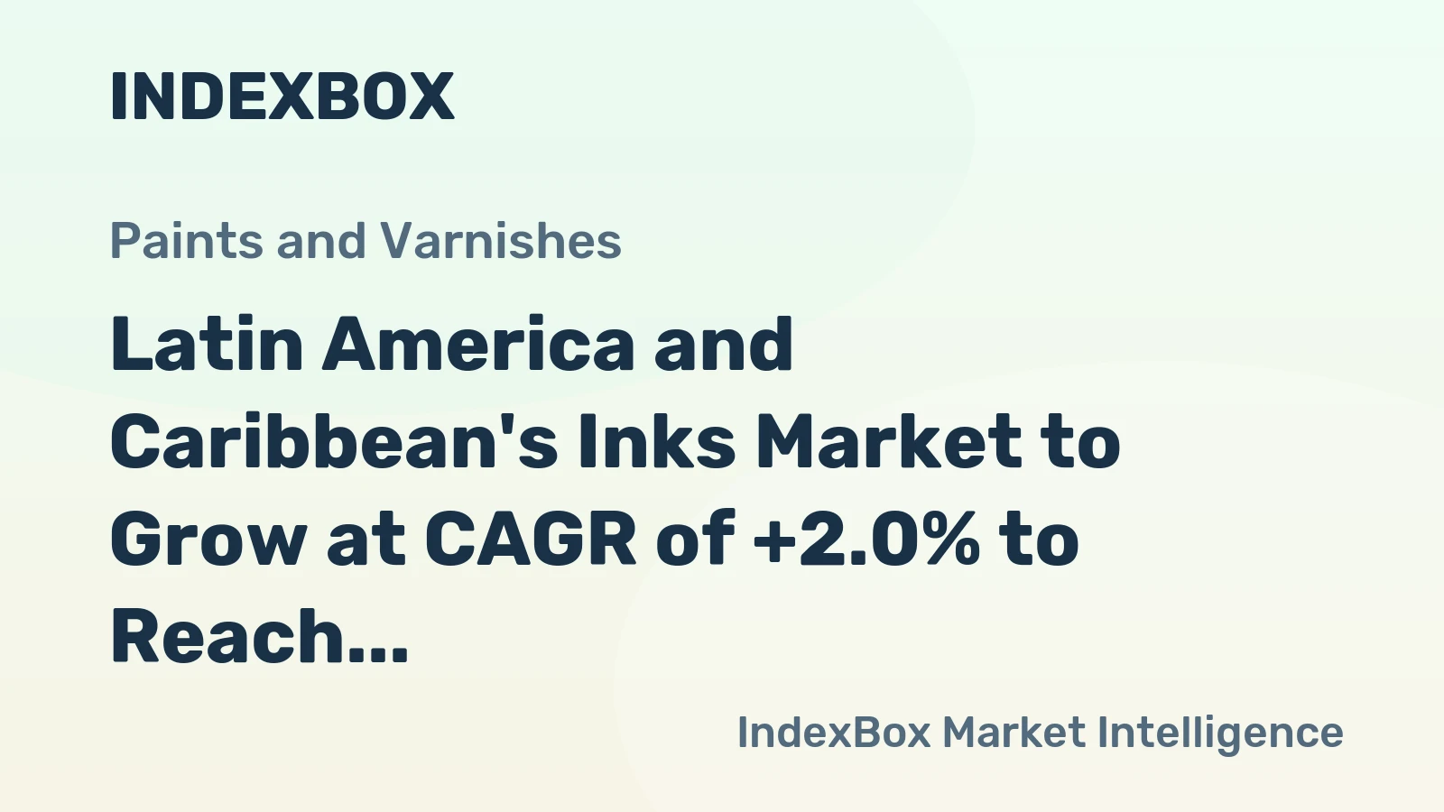 Latin America and Caribbean's Inks Market to Grow at CAGR of +2.0% to Reach $292M by 2035