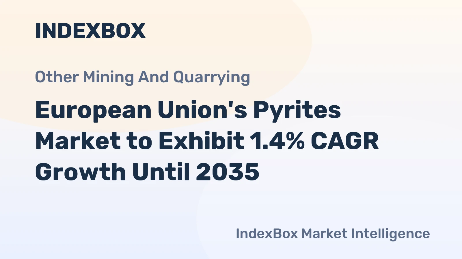 European Union's Pyrites Market to Exhibit 1.4% CAGR Growth Until 2035