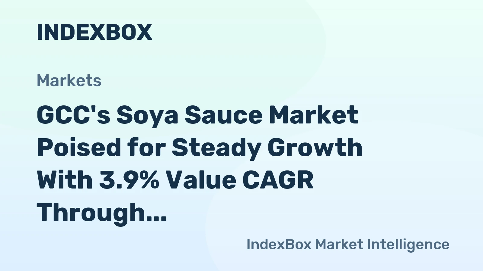 GCC's Soya Sauce Market Poised for Steady Growth With 3.9% Value CAGR Through 2035