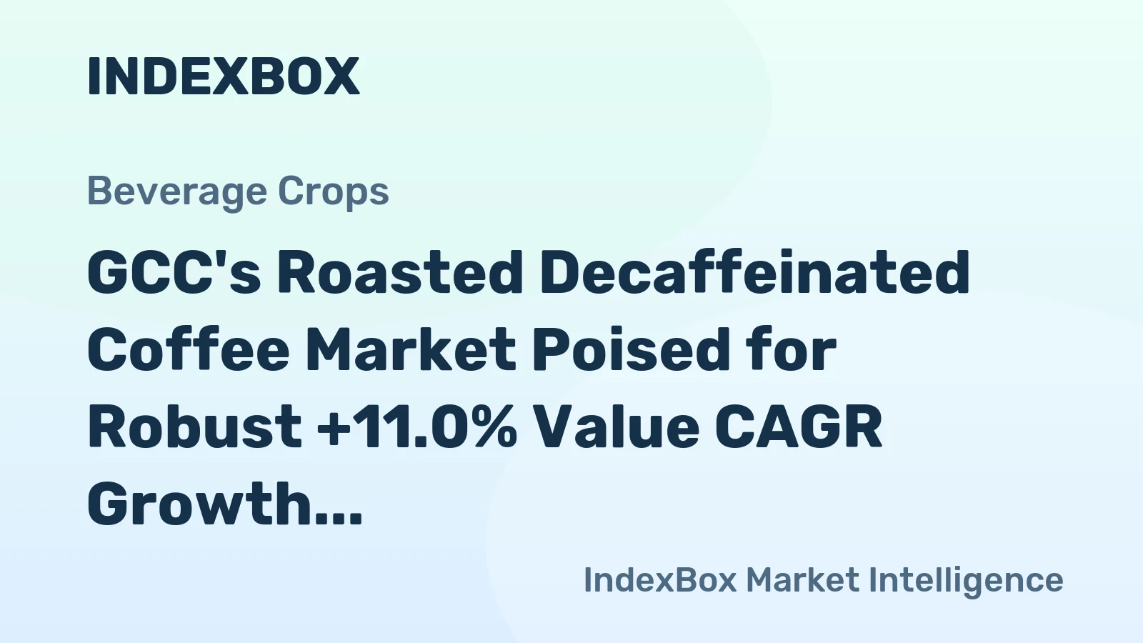 GCC's Roasted Decaffeinated Coffee Market Poised for Robust +11.0% Value CAGR Growth Through 2035
