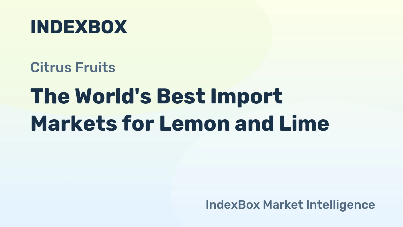 The World's Best Import Markets for Lemon and Lime
