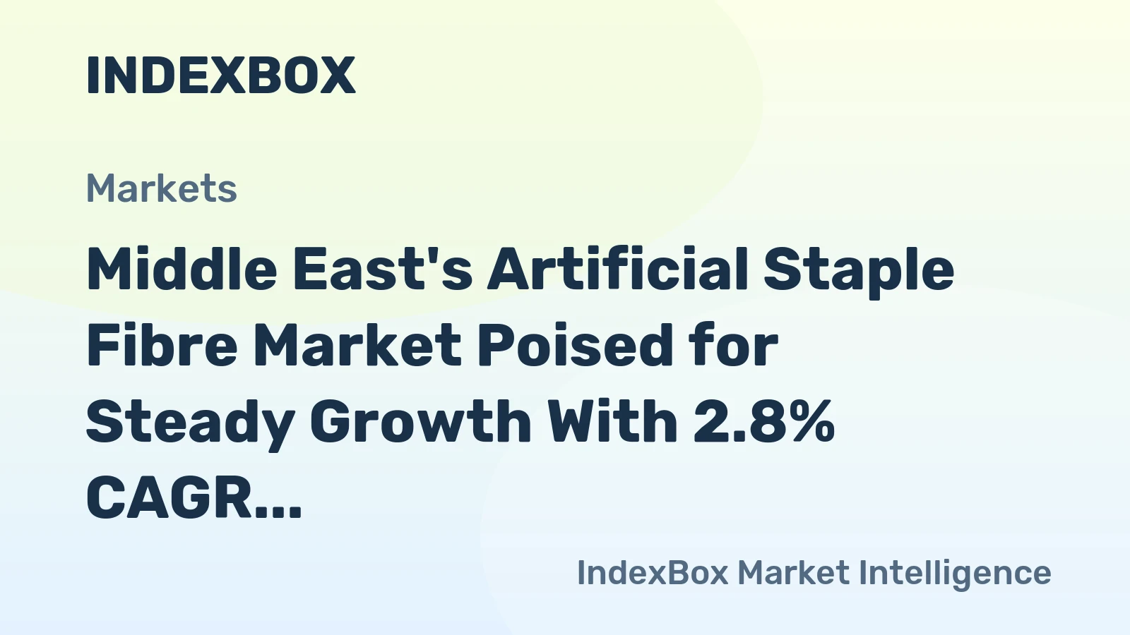 Middle East's Artificial Staple Fibre Market Poised for Steady Growth With 2.8% CAGR in Value Through 2035