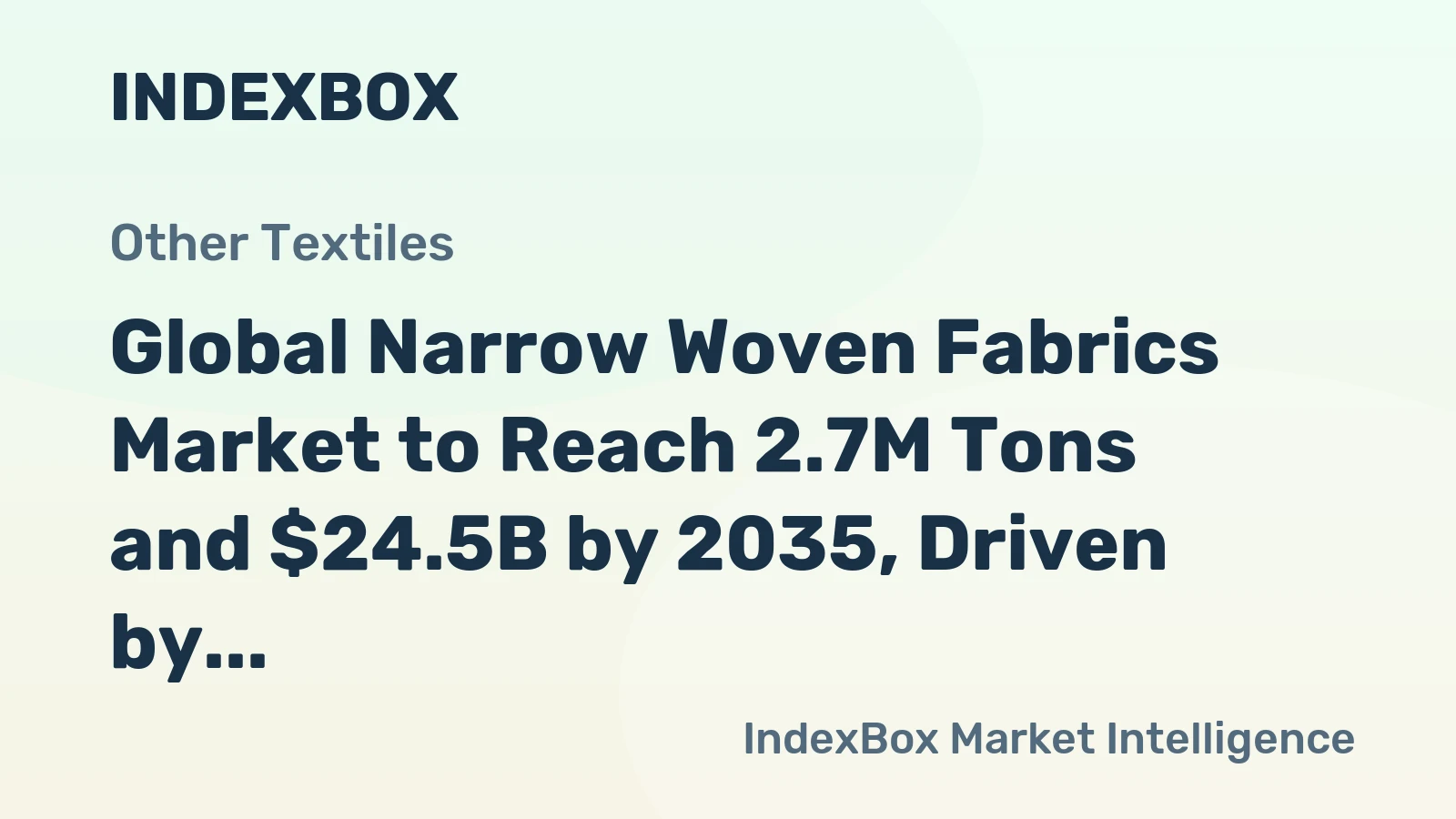 Global Narrow Woven Fabrics Market to Reach 2.7M Tons and $24.5B by 2035, Driven by Increasing Demand Worldwide