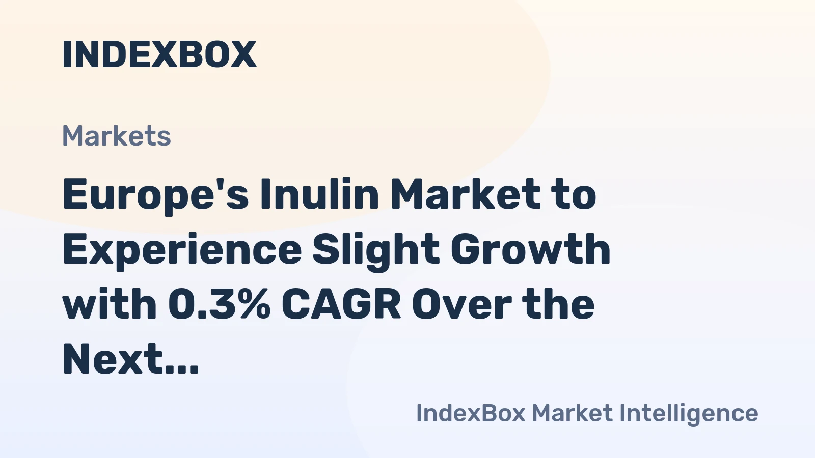 Europe's Inulin Market to Experience Slight Growth with 0.3% CAGR Over the Next Decade