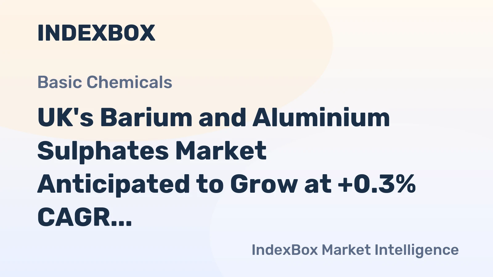 UK's Barium and Aluminium Sulphates Market Anticipated to Grow at +0.3% CAGR, Reaching 101K Tons by 2035