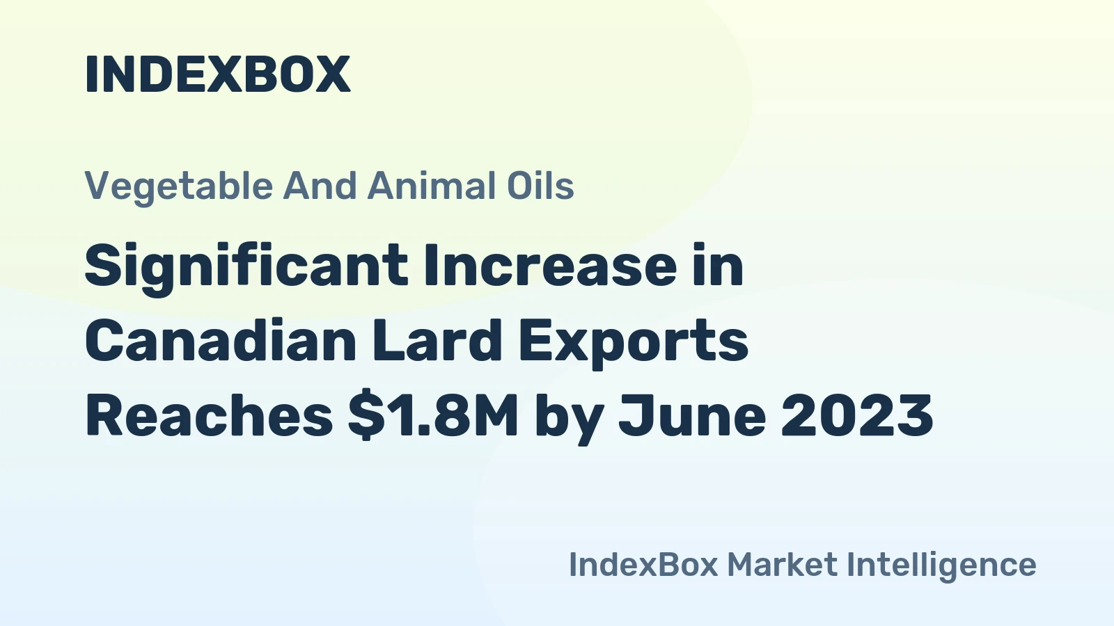 Significant Increase in Canadian Lard Exports Reaches $1.8M by June 2023