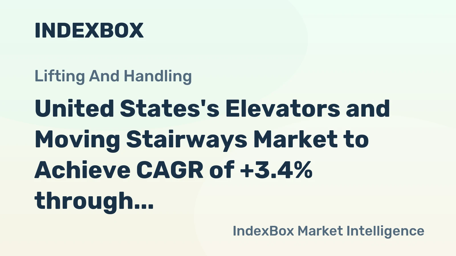 United States's Elevators and Moving Stairways Market to Achieve CAGR of +3.4% through 2035