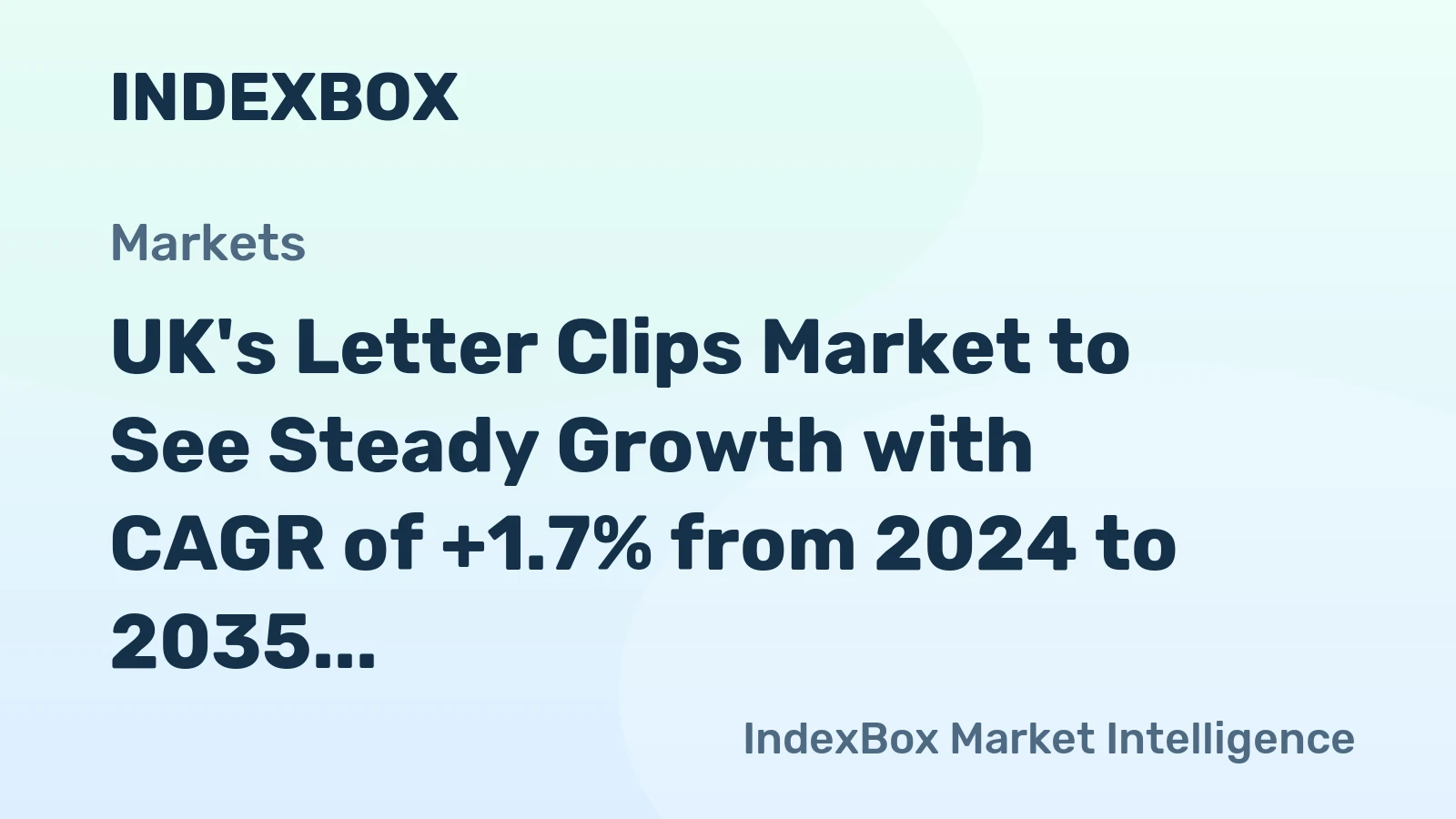 UK's Letter Clips Market to See Steady Growth with CAGR of +1.7% from 2024 to 2035