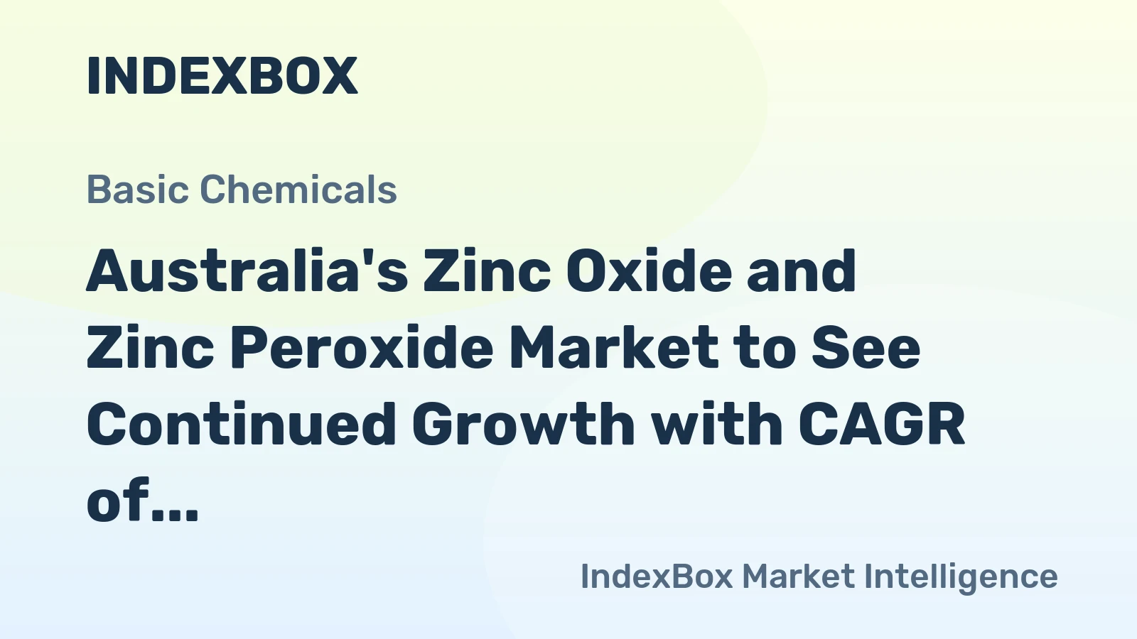 Australia's Zinc Oxide and Zinc Peroxide Market to See Continued Growth with CAGR of +2.4% Through 2035