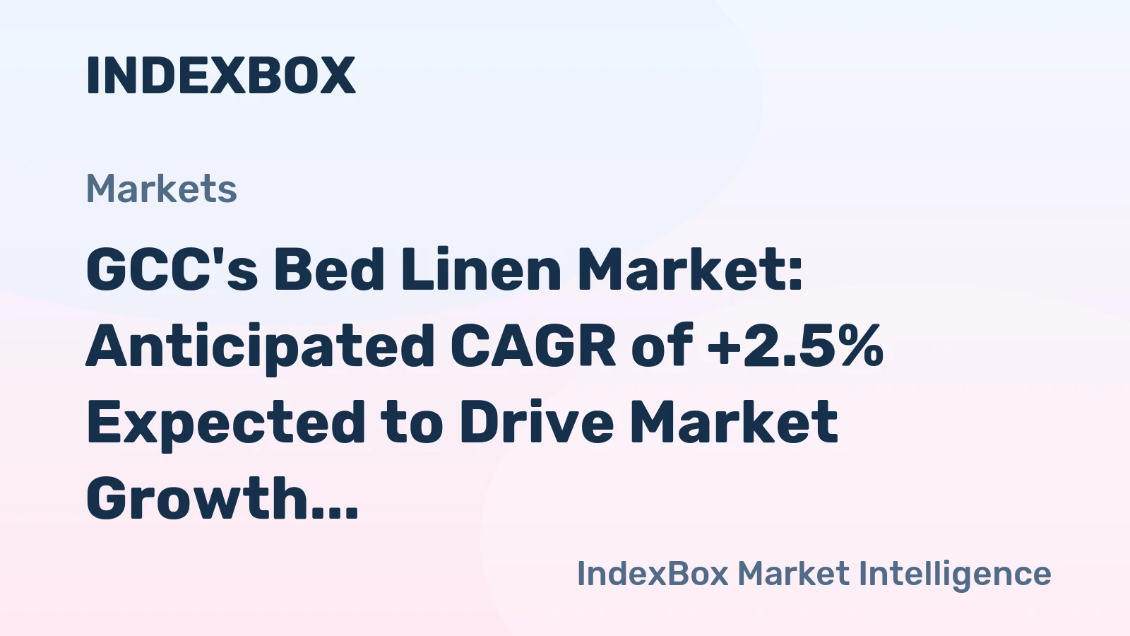 GCC's Bed Linen Market: Anticipated CAGR of +2.5% Expected to Drive Market Growth Over Next Decade