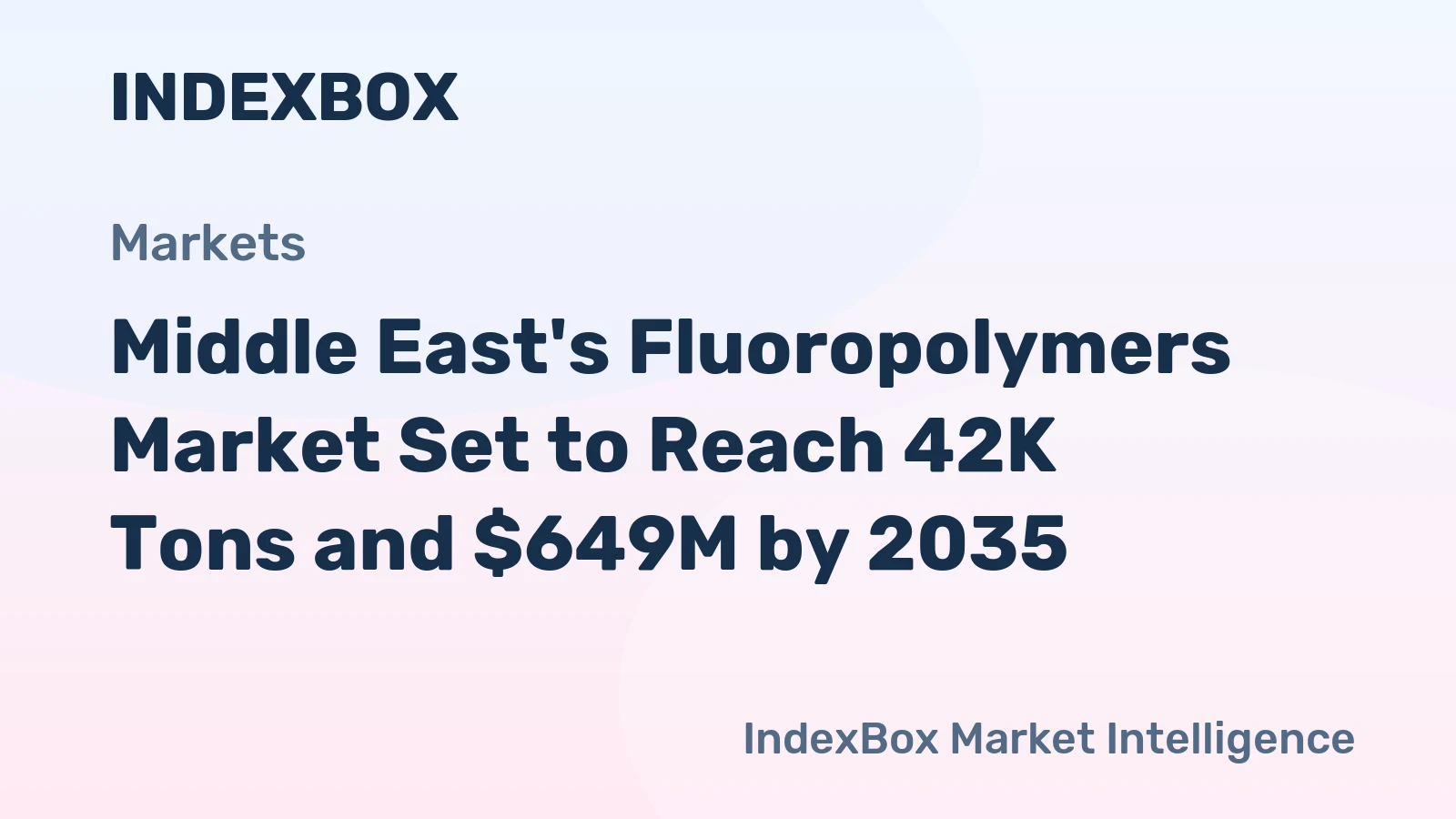 Middle East's Fluoropolymers Market Set to Reach 42K Tons and $649M by 2035
