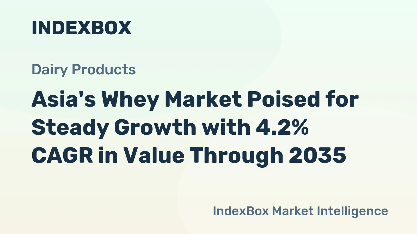 Asia's Whey Market Poised for Steady Growth with 4.2% CAGR in Value Through 2035