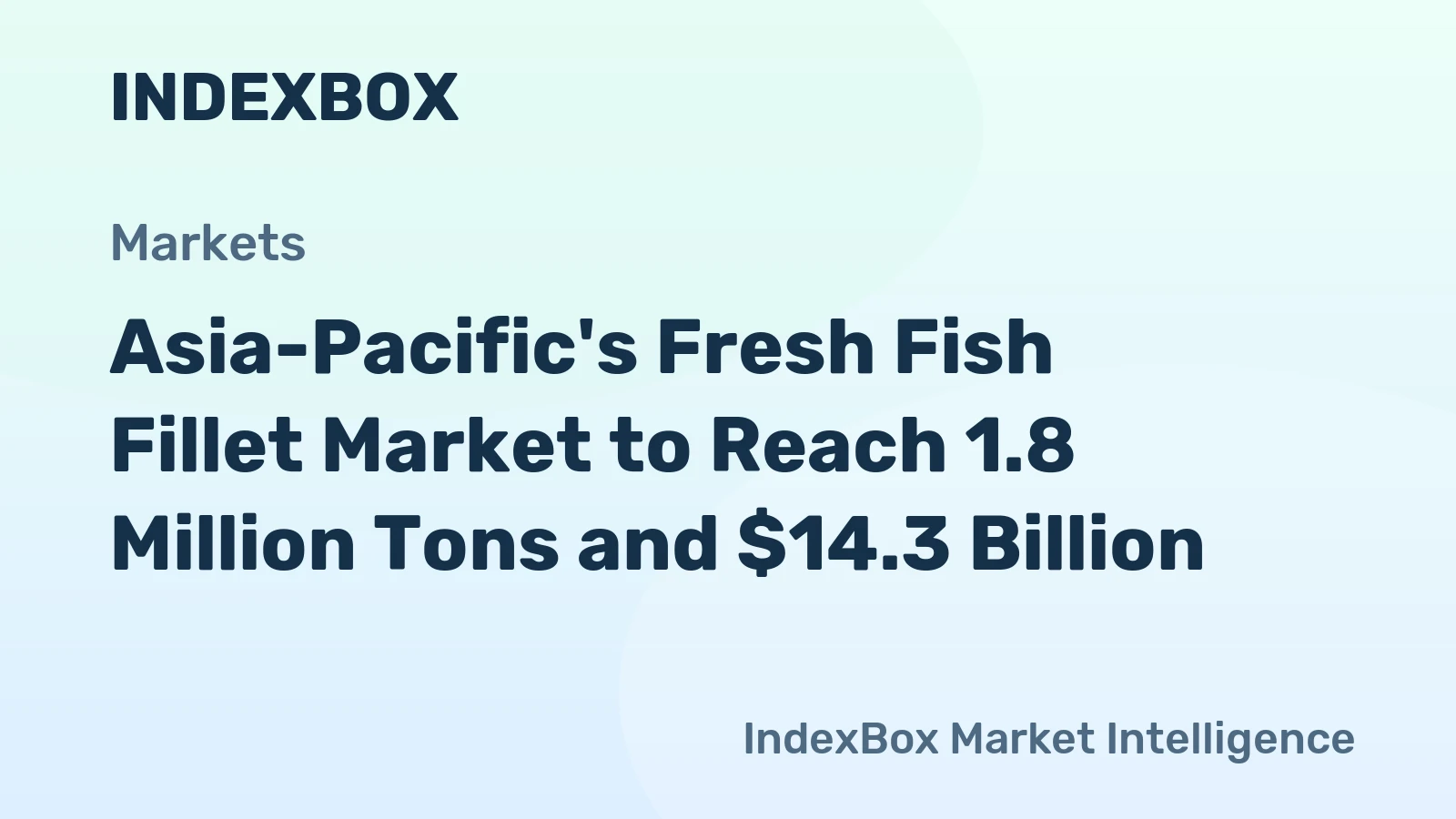 Asia-Pacific's Fresh Fish Fillet Market to Reach 1.8 Million Tons and $14.3 Billion