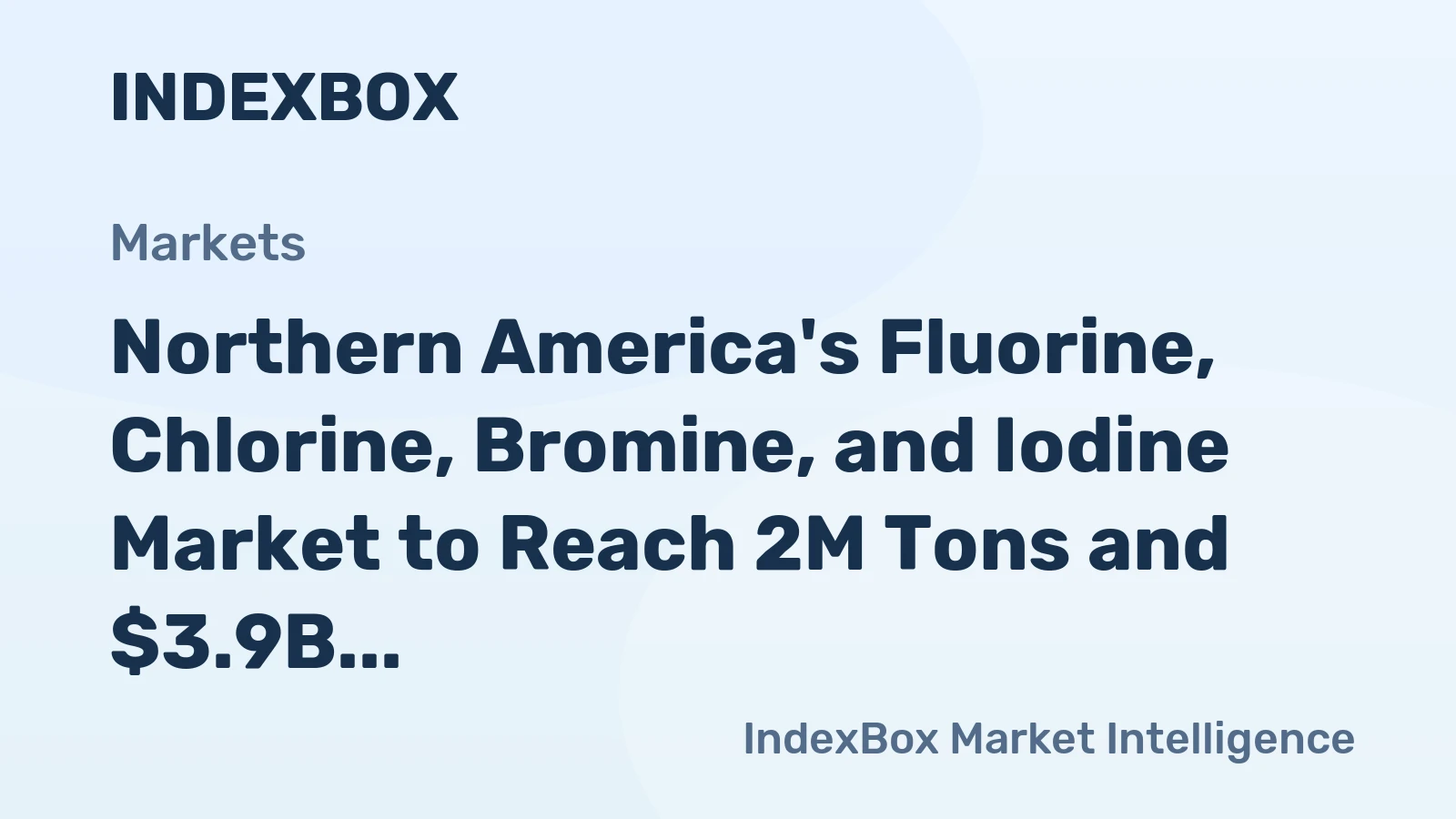 Northern America's Fluorine, Chlorine, Bromine, and Iodine Market to Reach 2M Tons and $3.9B by 2035