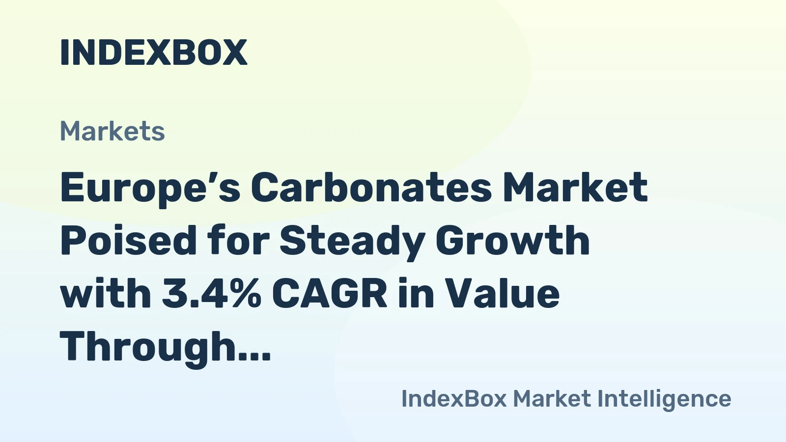 Europe’s Carbonates Market Poised for Steady Growth with 3.4% CAGR in Value Through 2035