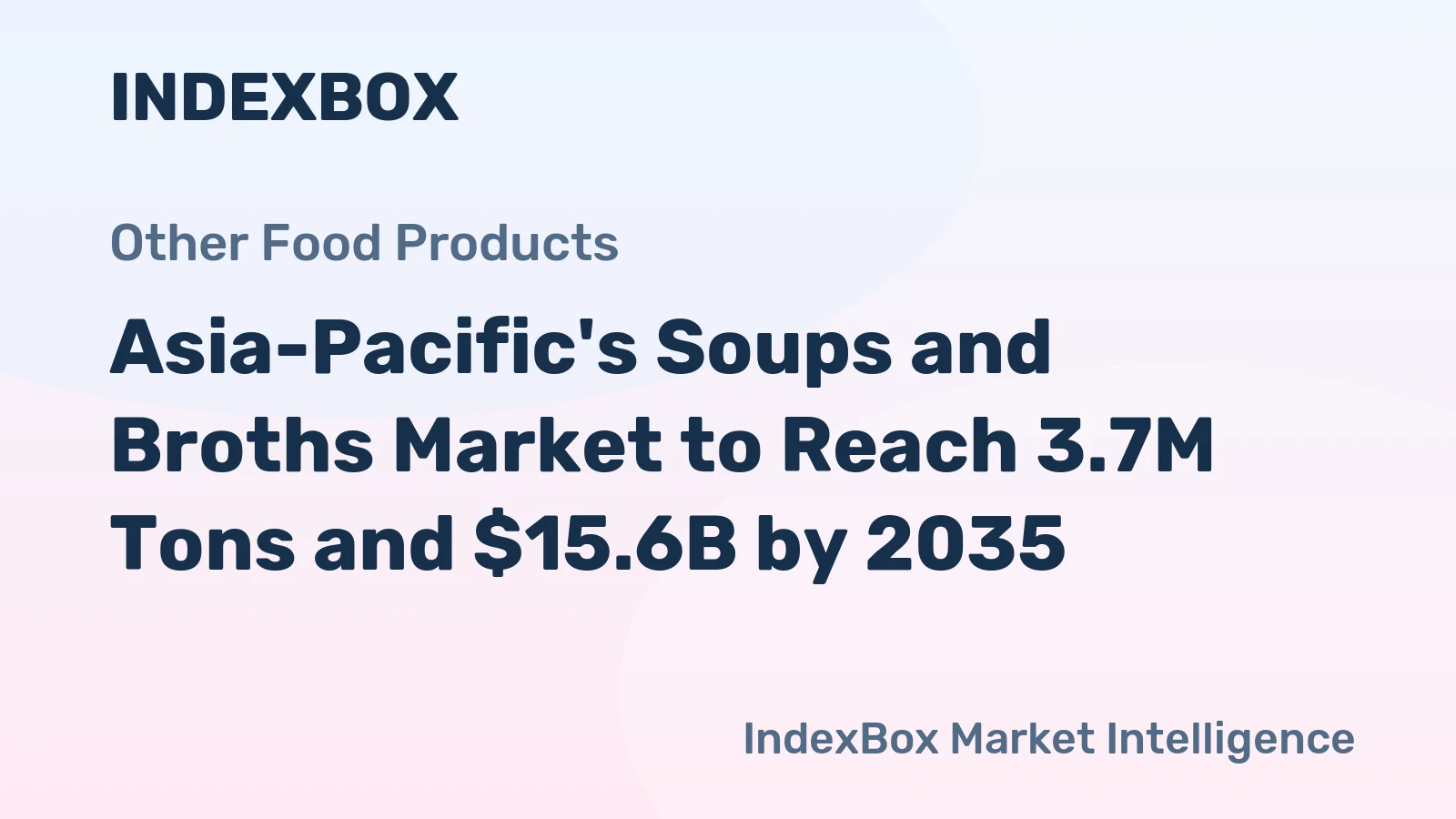 Asia-Pacific's Soups and Broths Market to Reach 3.7M Tons and $15.6B by 2035