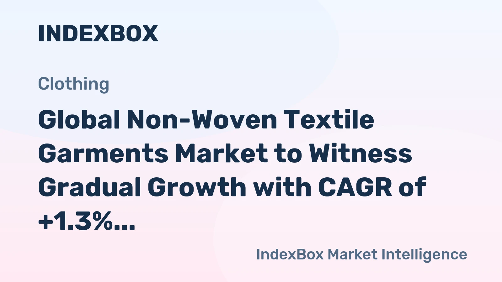 Global Non-Woven Textile Garments Market to Witness Gradual Growth with CAGR of +1.3% over Next Decade