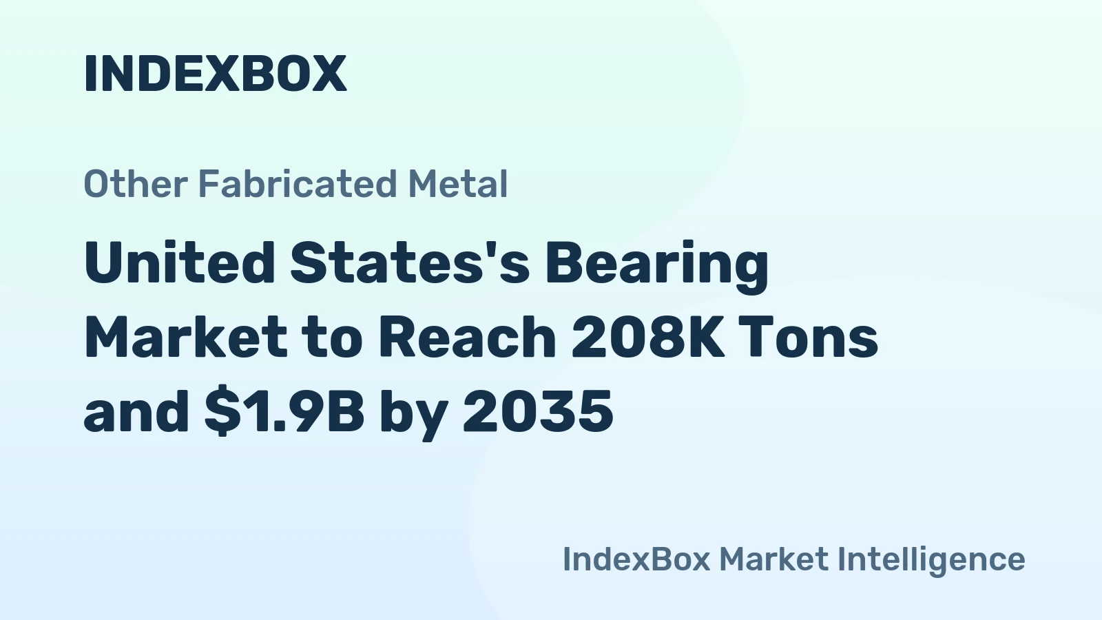 United States's Bearing Market to Reach 208K Tons and $1.9B by 2035