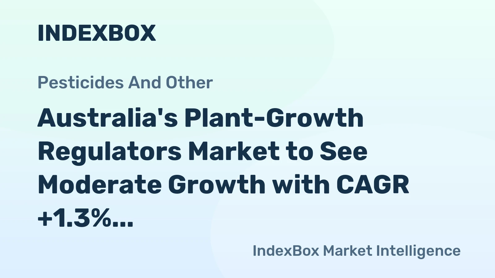 Australia's Plant-Growth Regulators Market to See Moderate Growth with CAGR +1.3% from 2024 to 2035