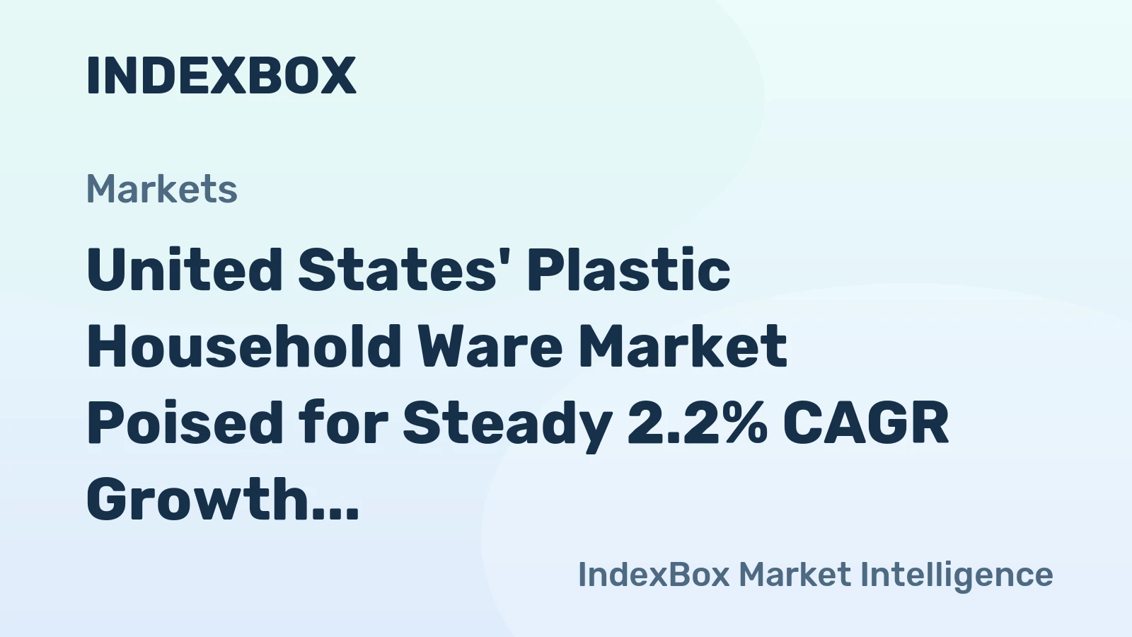United States' Plastic Household Ware Market Poised for Steady 2.2% CAGR Growth Through 2035