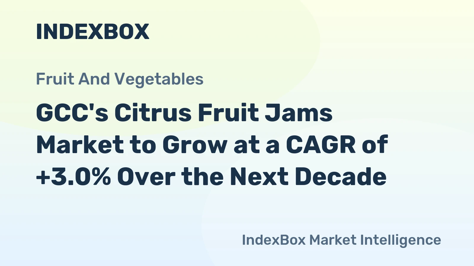 GCC's Citrus Fruit Jams Market to Grow at a CAGR of +3.0% Over the Next Decade