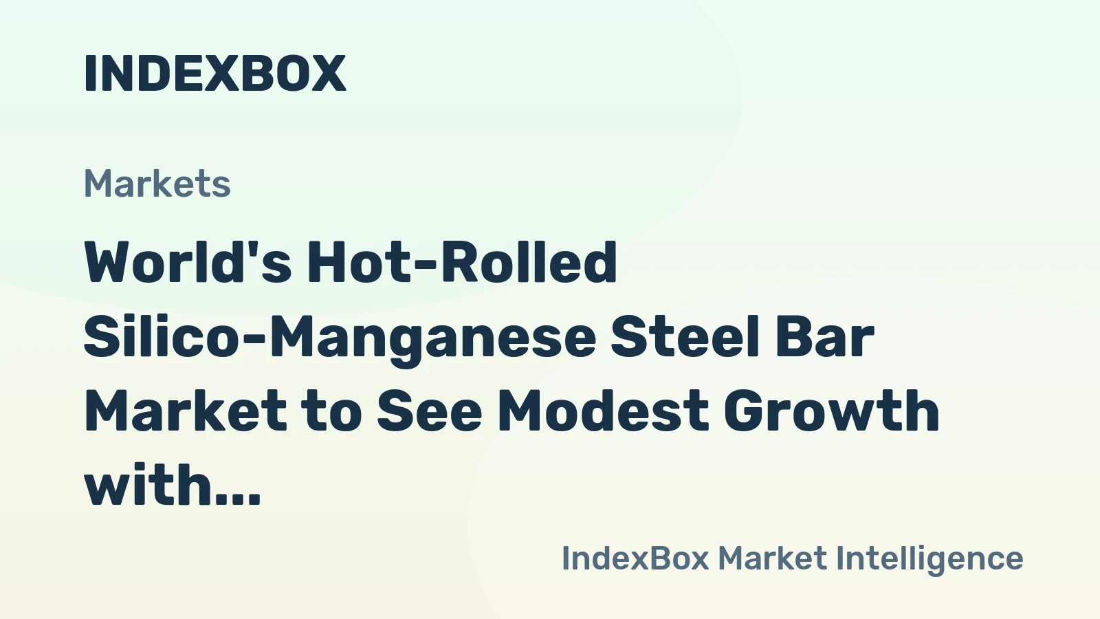 World's Hot-Rolled Silico-Manganese Steel Bar Market to See Modest Growth with a +0.3% Volume CAGR Through 2035